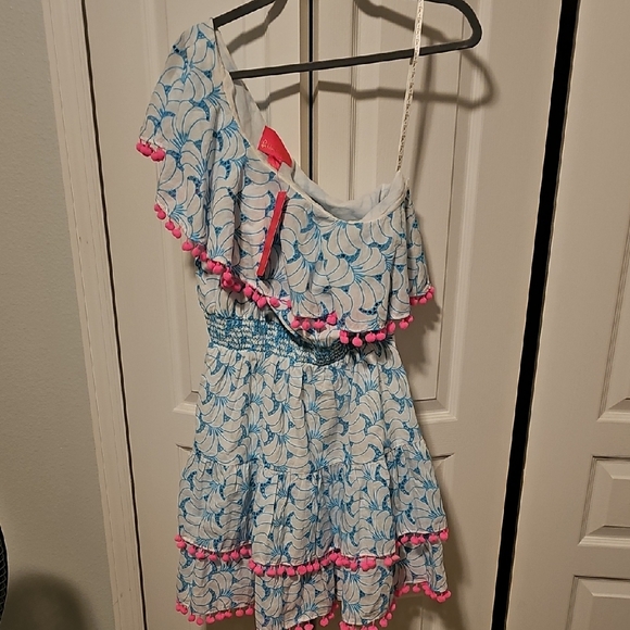 Lilly Pulitzer | Dresses | Lilly Pulitzer Blue And White Addie Dress ...